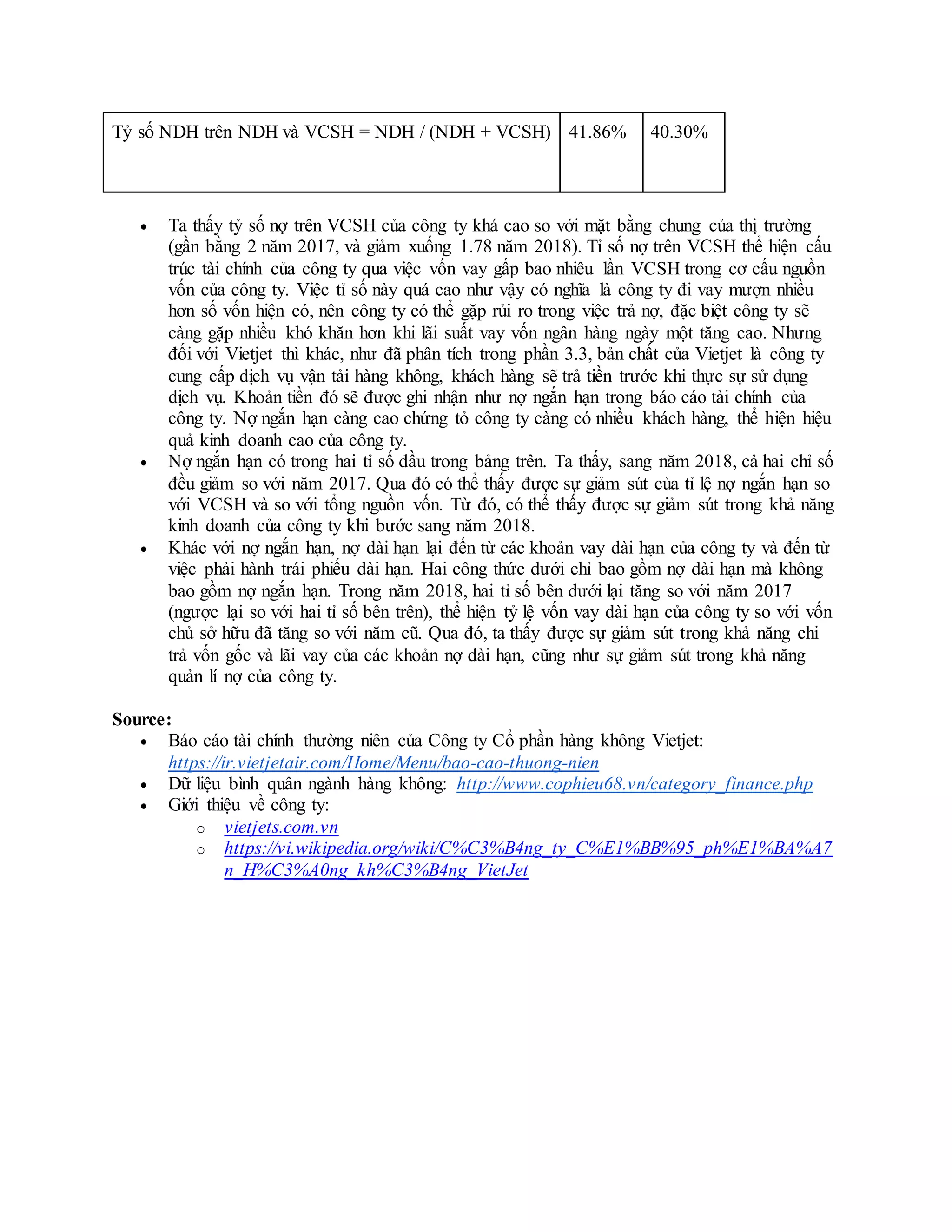 PHÂN TÍCH TÌNH HÌNH TÀI CHÍNH CỦA CÔNG TY CỔ PHẦN HÀNG KHÔNG VIETJET | DOCX
