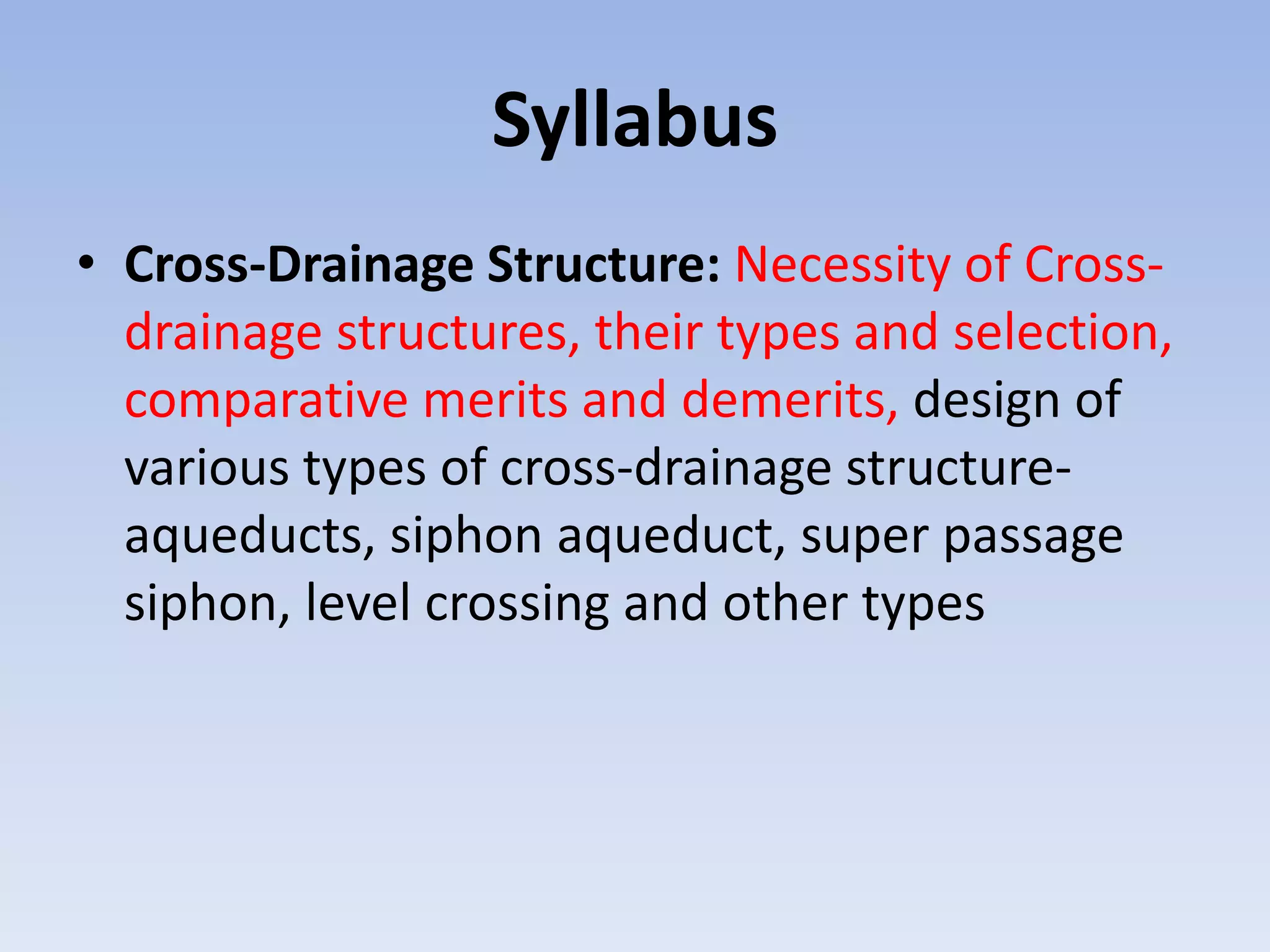 Cross drainage work | PDF