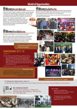 Iba bangalore mba 2017-19 | PDF
