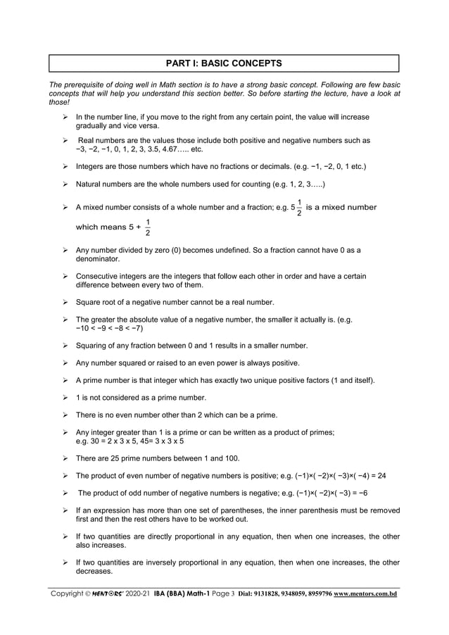 Iba bba math lecture 01 (prt) | PDF
