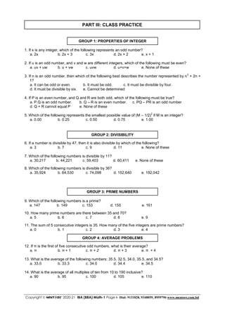 Iba bba math lecture 01 (prt) | PDF