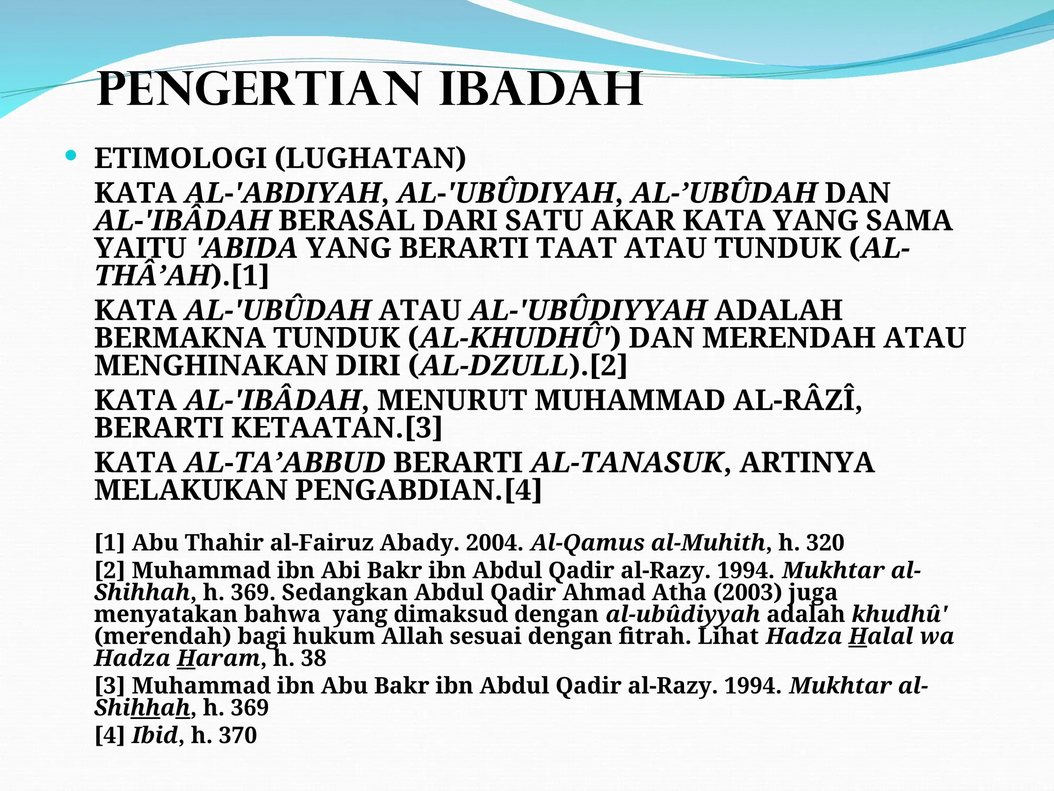 ibadah aspek merupakan ritual umat Islam.ppt