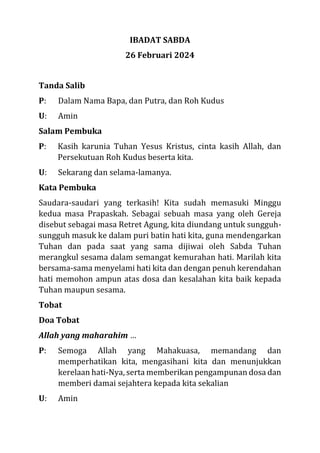 IBADAT SABDA 26 Februari 2024.pdfmmmmmmm | PDF