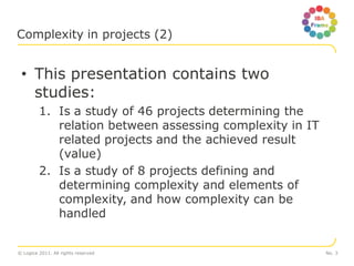 Complexity in projects | PPT