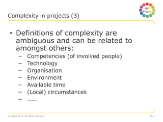 Complexity in projects | PPT