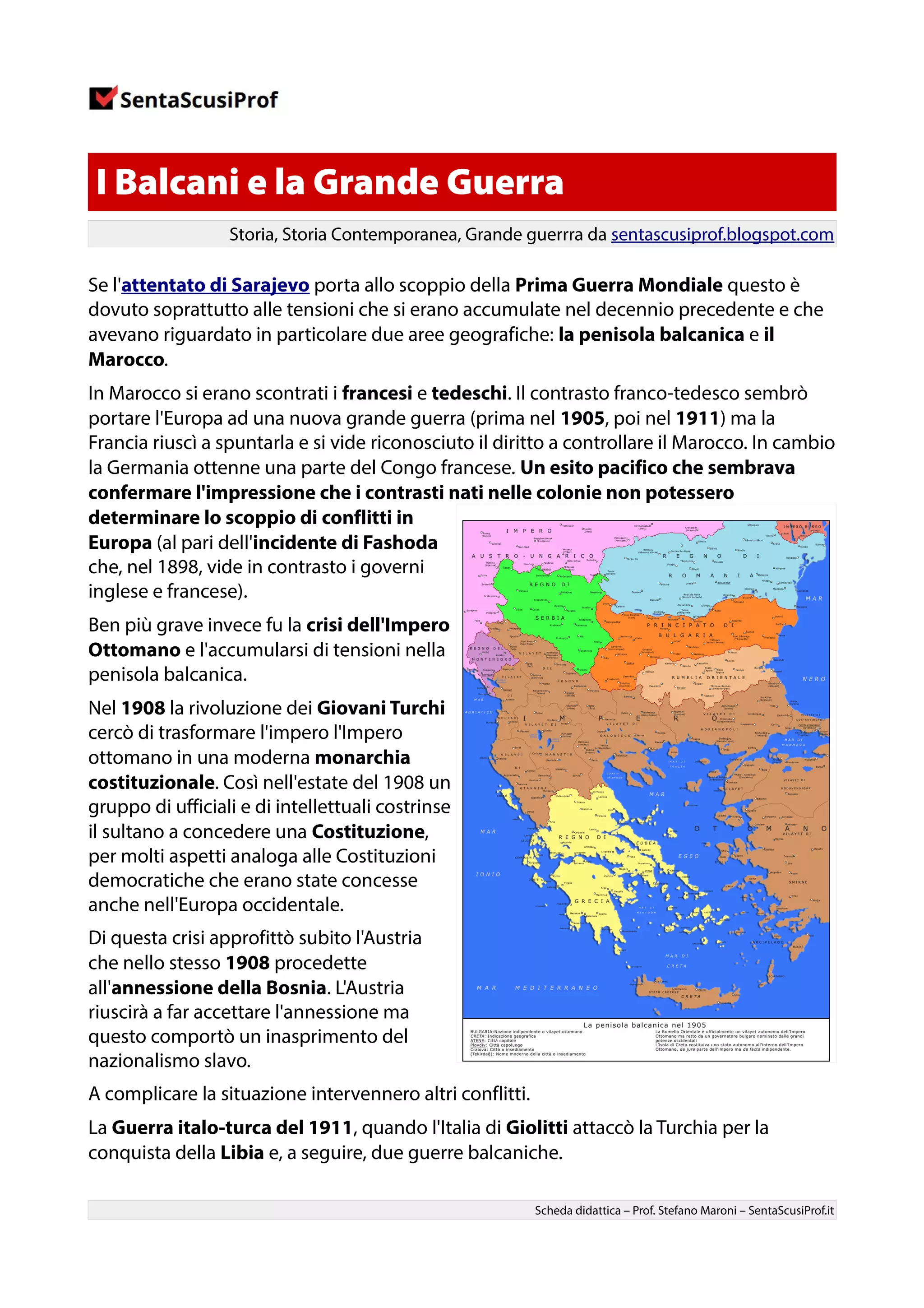 I Balcani e la Grande guerra | PDF