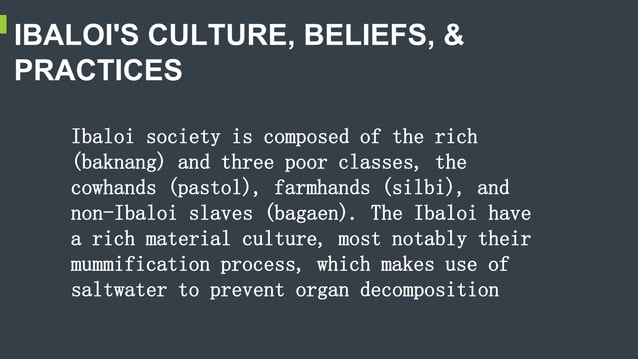 ibaloi - indigenous community of the philippines | PPTX