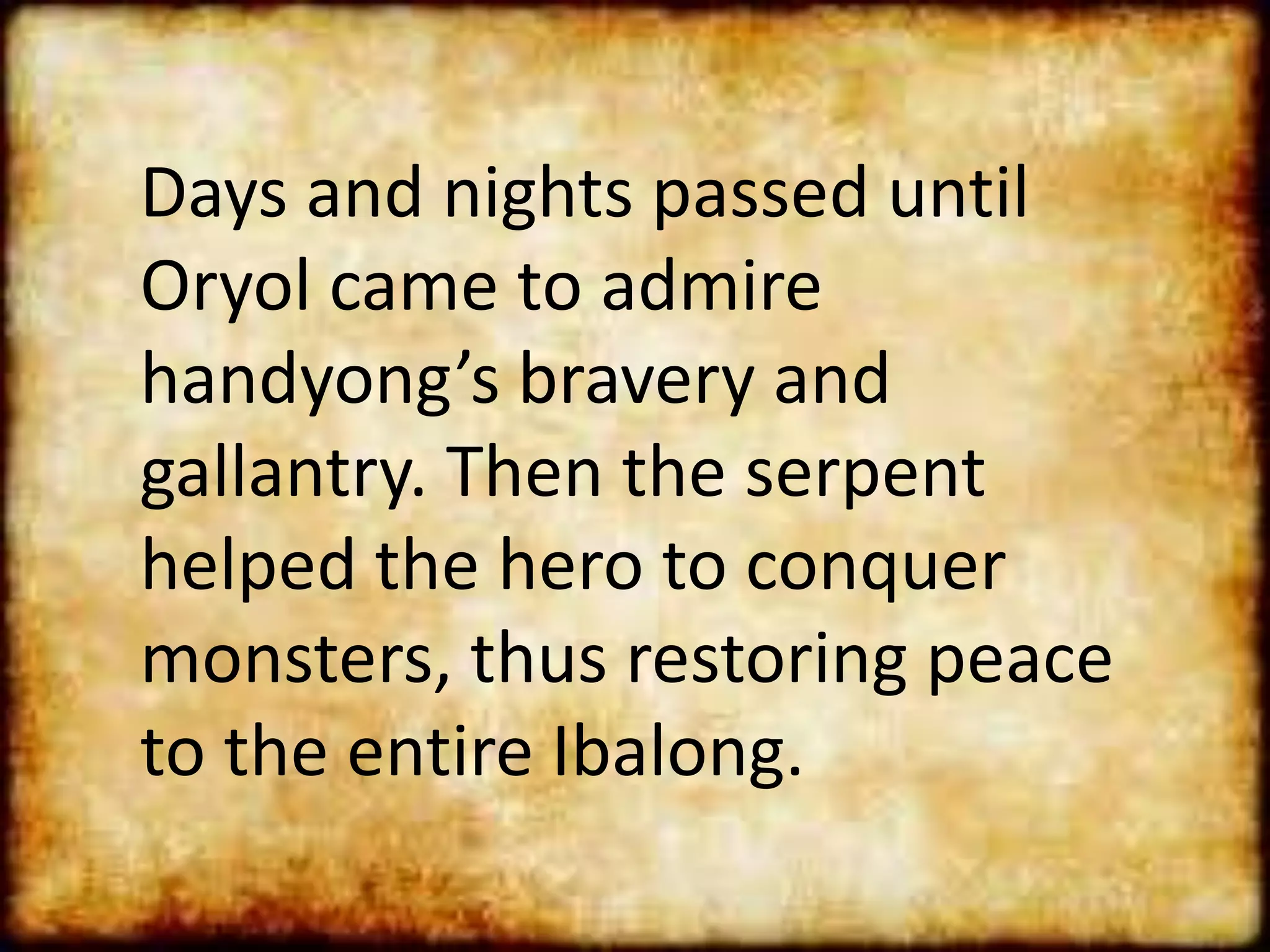 Epic story of Ibalon | PPTX