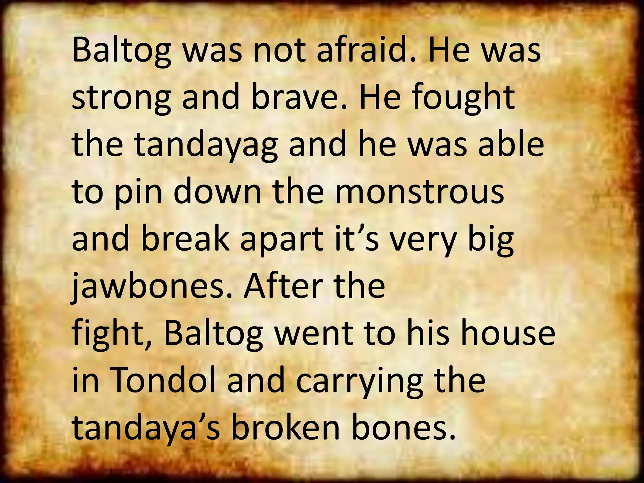 Epic story of Ibalon | PPTX