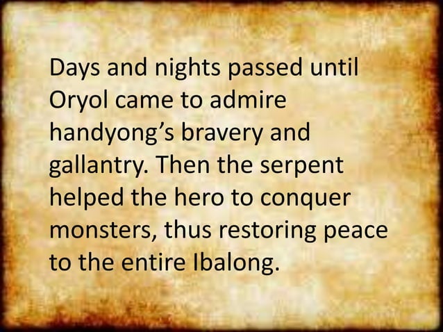 Epic story of Ibalon | PPTX | Sci-fi and Fantasy | Hobbies & Interests