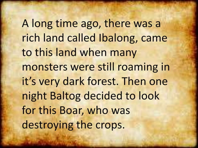Epic story of Ibalon | PPTX | Sci-fi and Fantasy | Hobbies & Interests