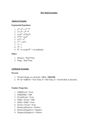 Chemistry Formula Sheet CHEMISTRY EQUATIONS Percent Error:, 41% OFF