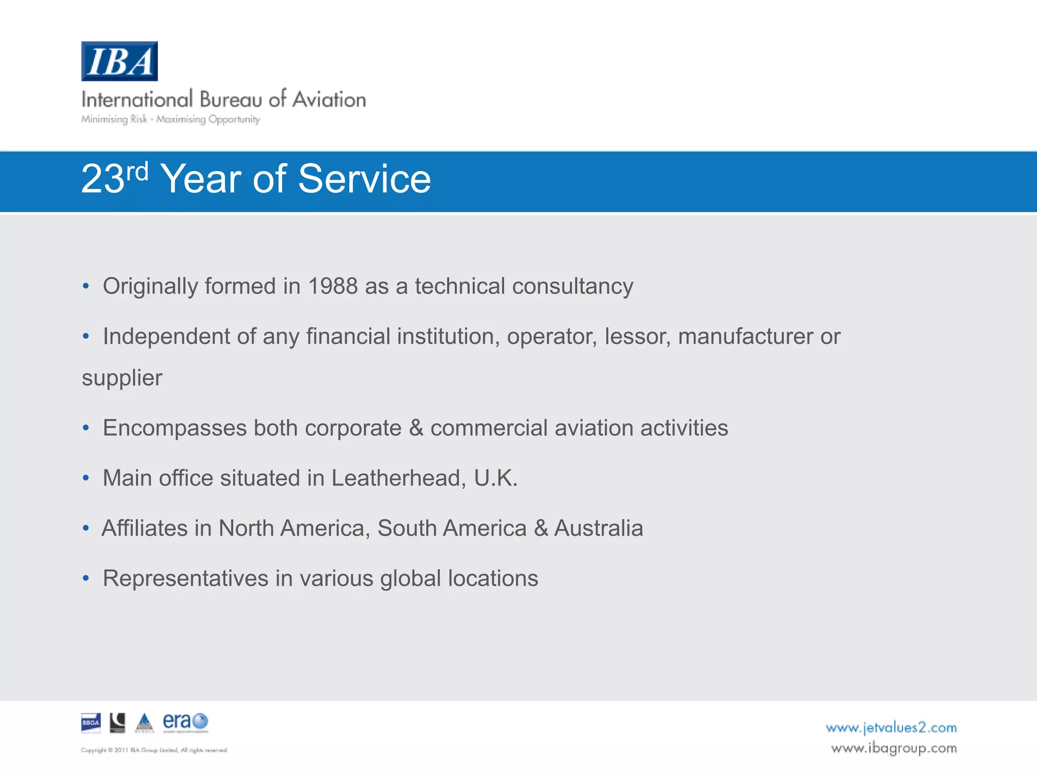 International Bureau of Aviation, IBA, Aviation Maintenance Cost ...