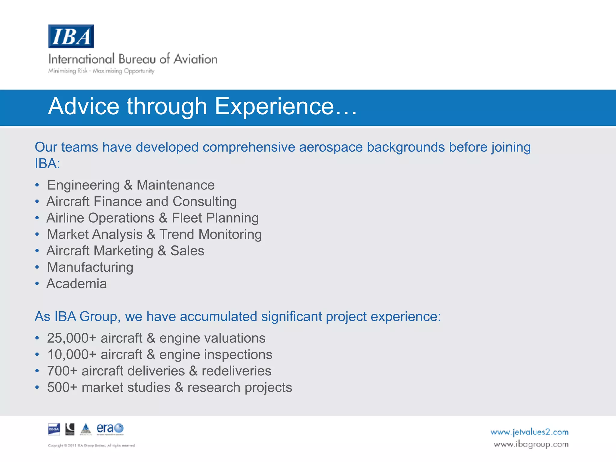 International Bureau of Aviation, IBA, Aviation Maintenance Cost ...