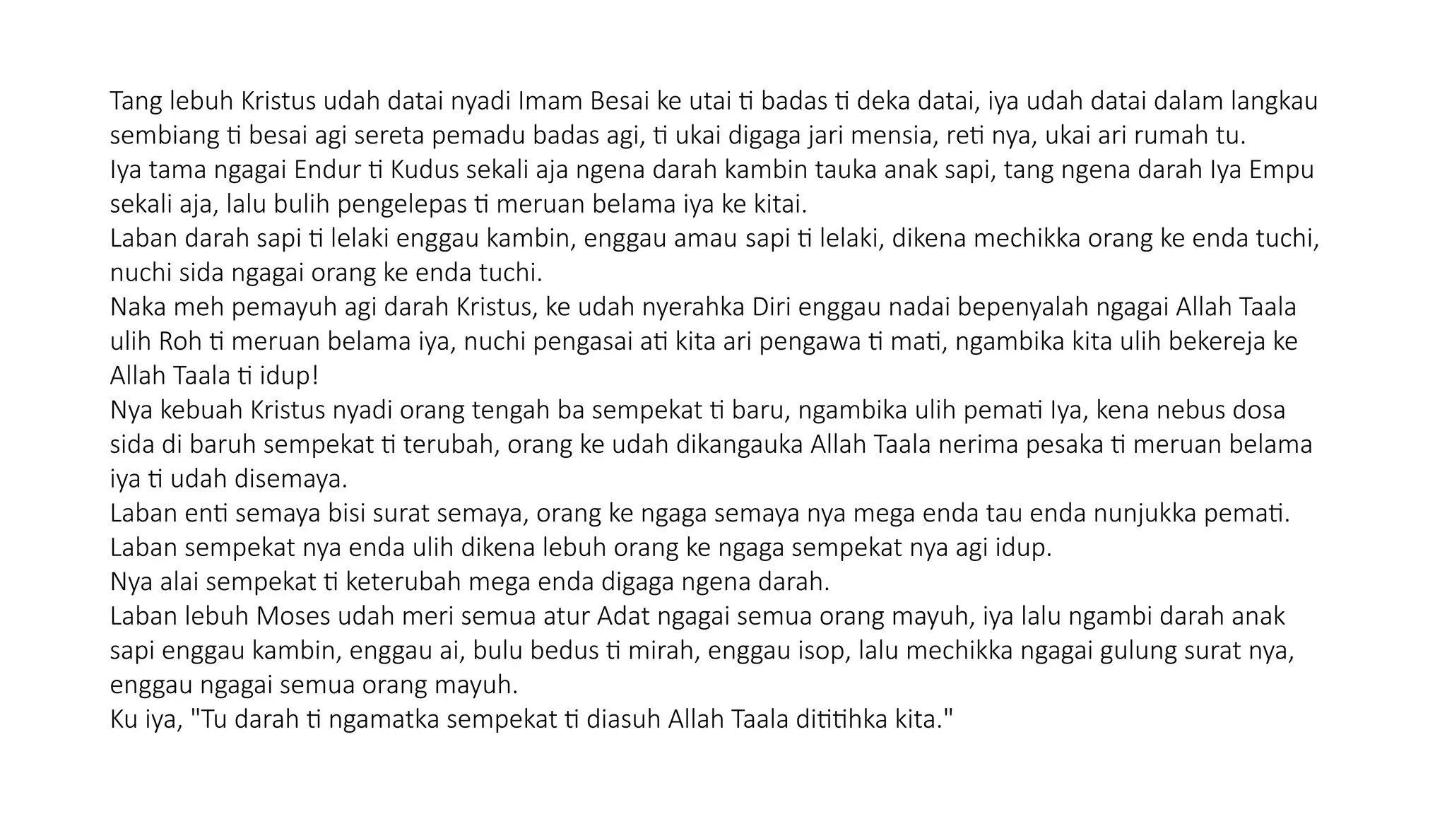 Iban - The Precious Blood of Jesus Christ - Darah Jesus Kristus ti ...