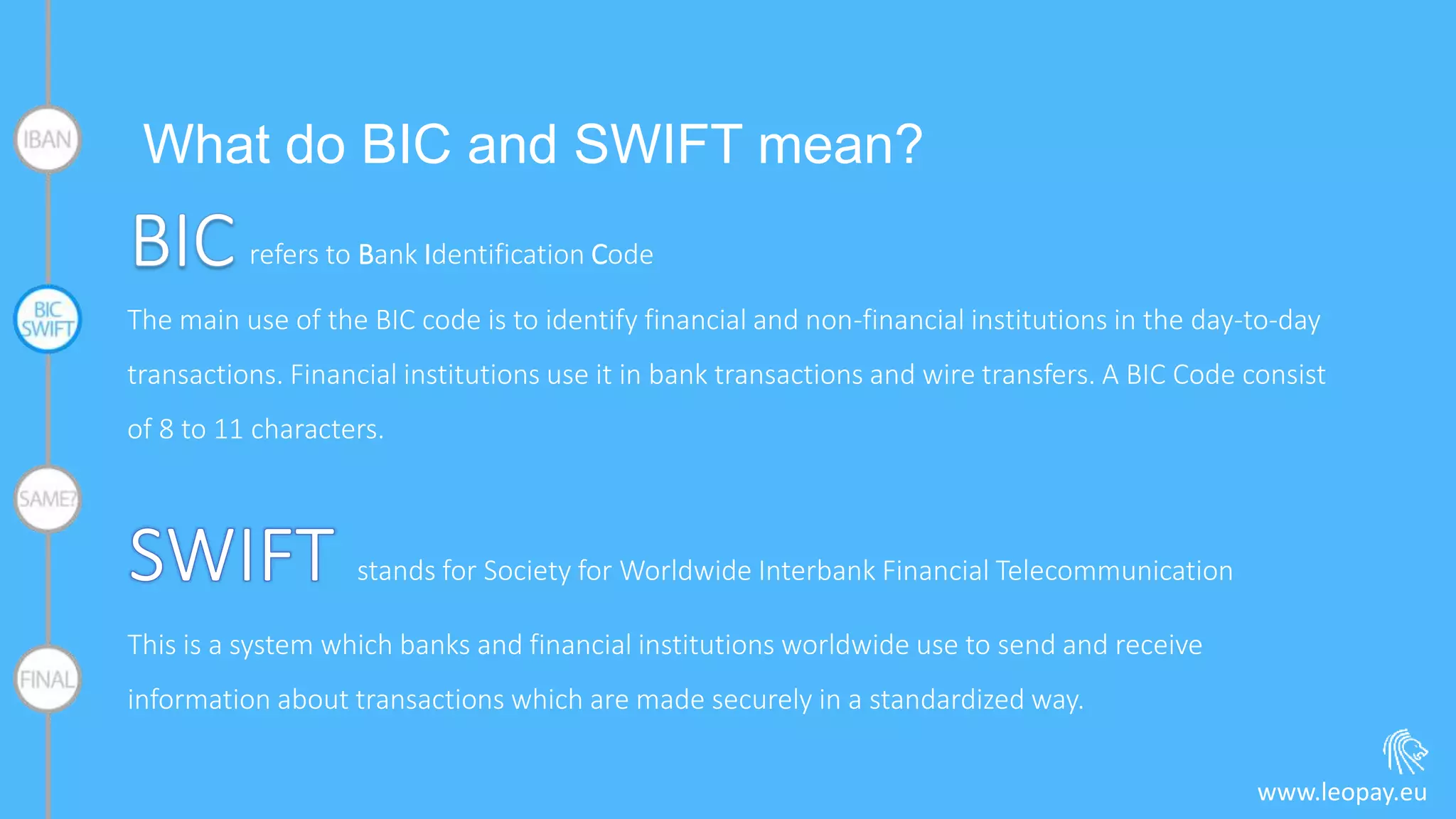 What is IBAN, SWIFT and BIC? | PPTX