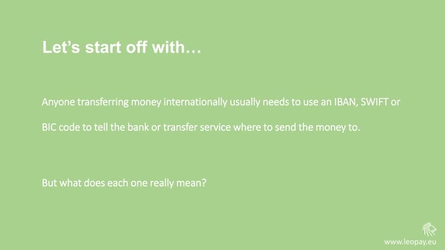 What is IBAN, SWIFT and BIC? | PPTX