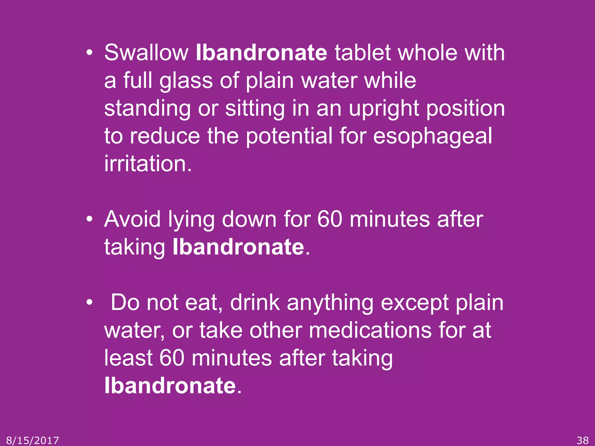 Ibandronate and osteoporosis treatment and bones | PPT