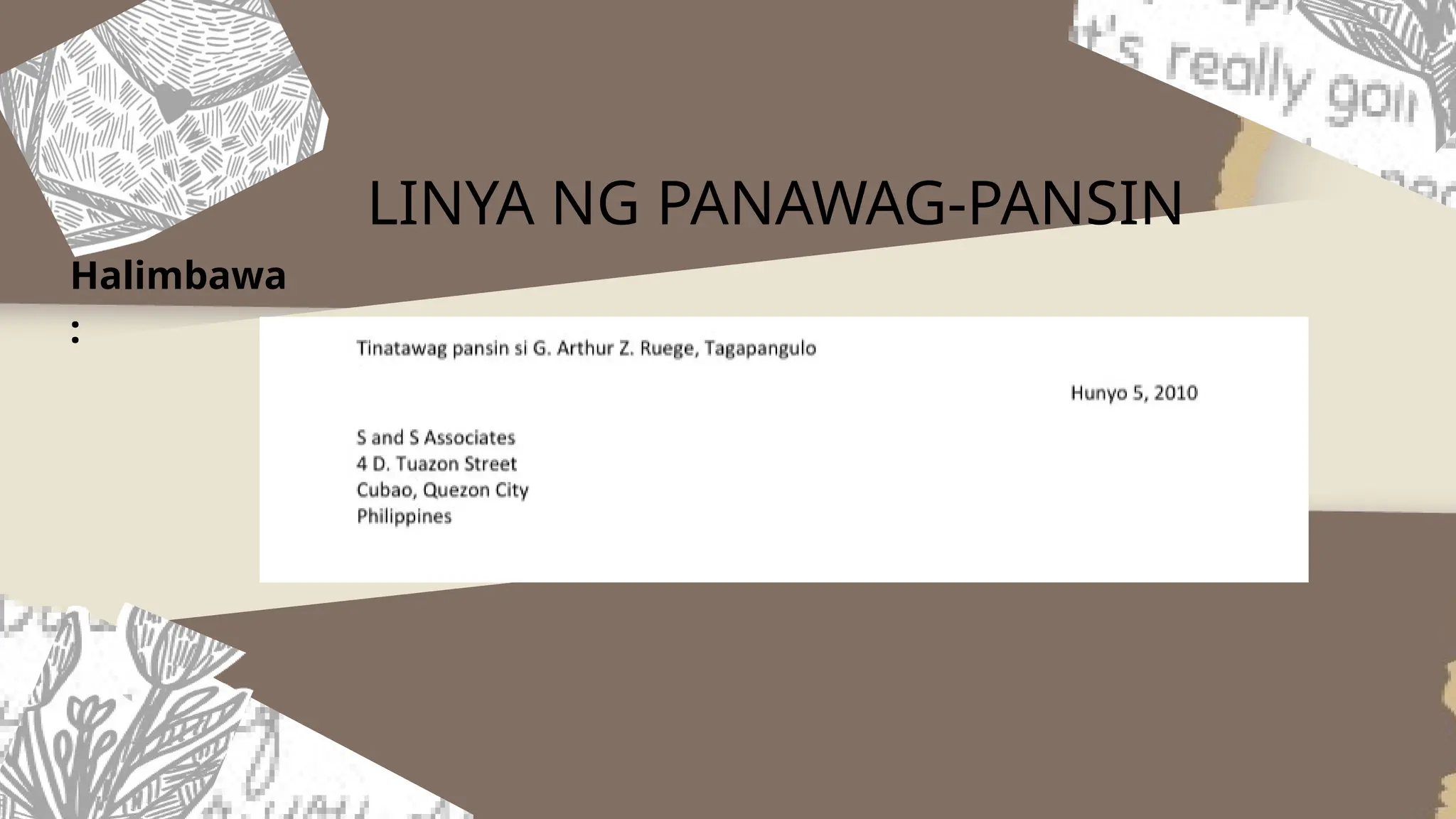 Iba Pang Bahagi ng Liham.pptx Filipino 103 | PPTX