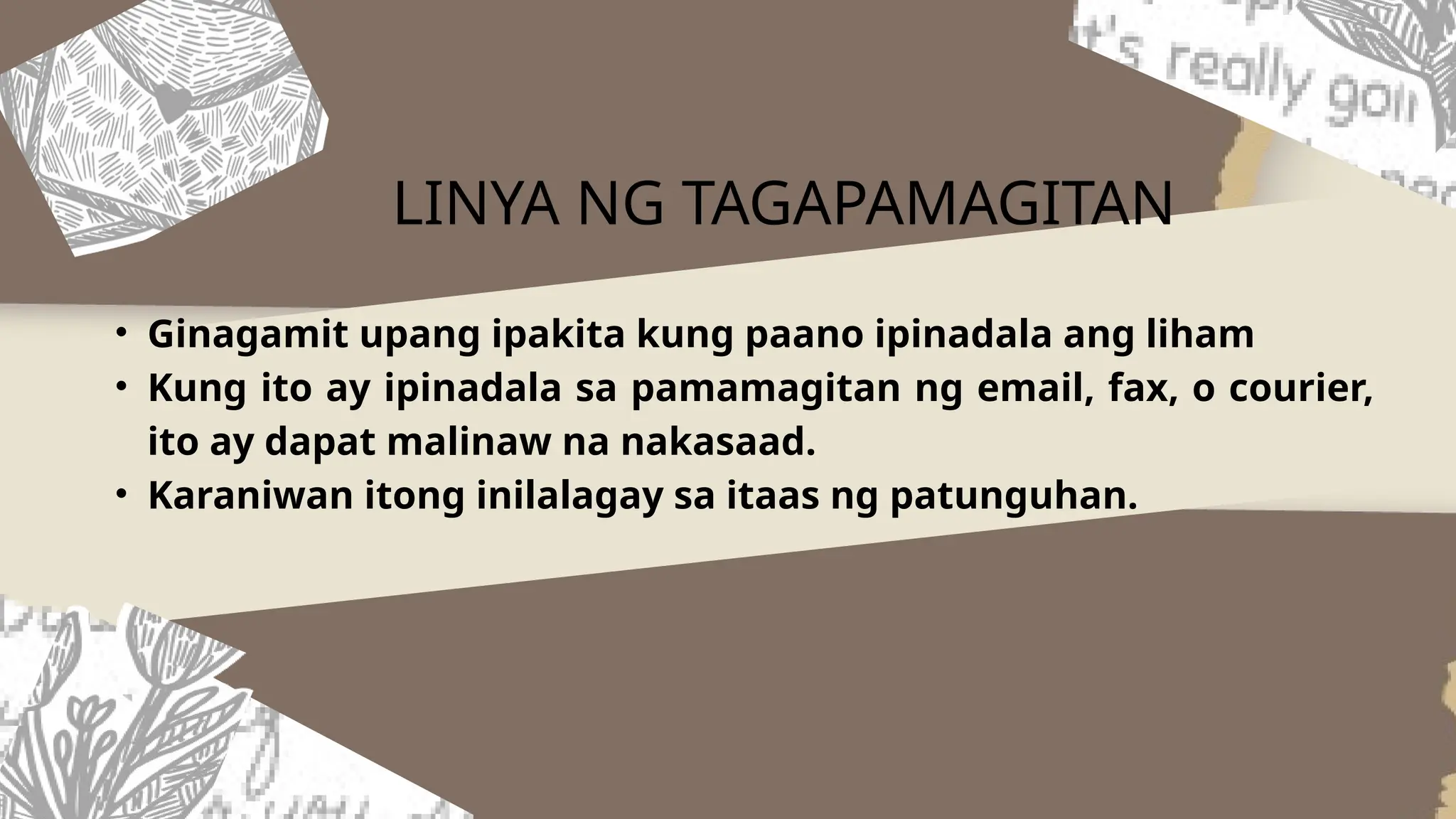 Iba Pang Bahagi ng Liham.pptx Filipino 103 | PPTX