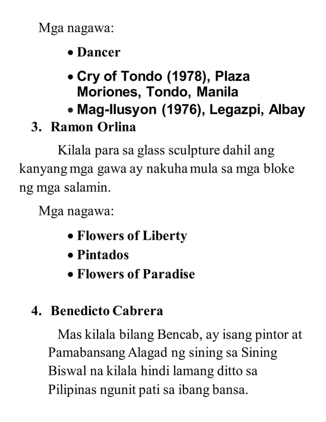 Iba pang pilipinong pintor at iskultor | PDF