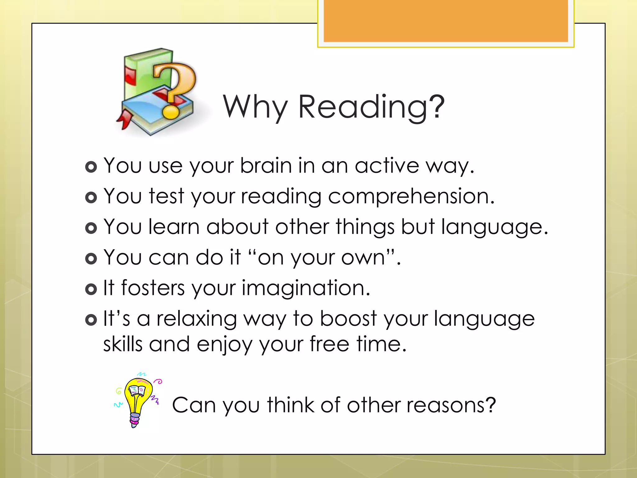 Improving English through Reading | PPT