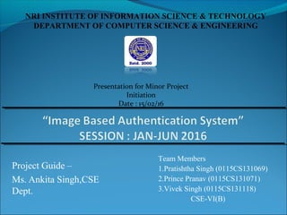 Image Based Authentication System | PPT