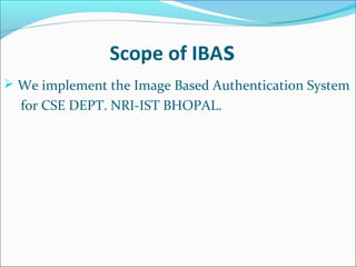 Image Based Authentication System | PPT