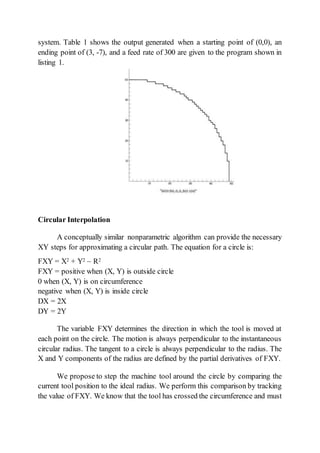 Approximation in 2D CNC Motion | DOCX | Needlework | Arts and Crafts
