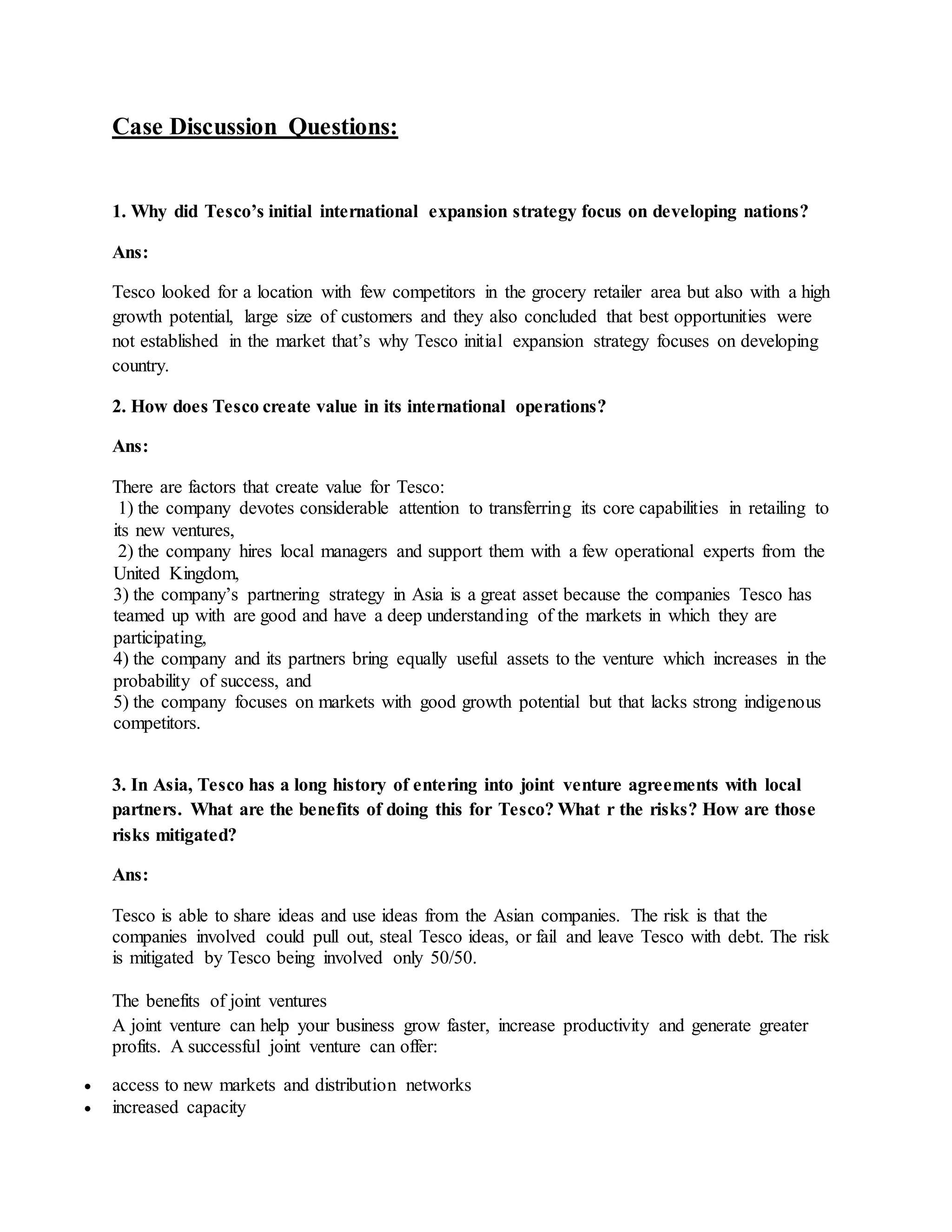 Ib assignment tesco | PDF | Free Download