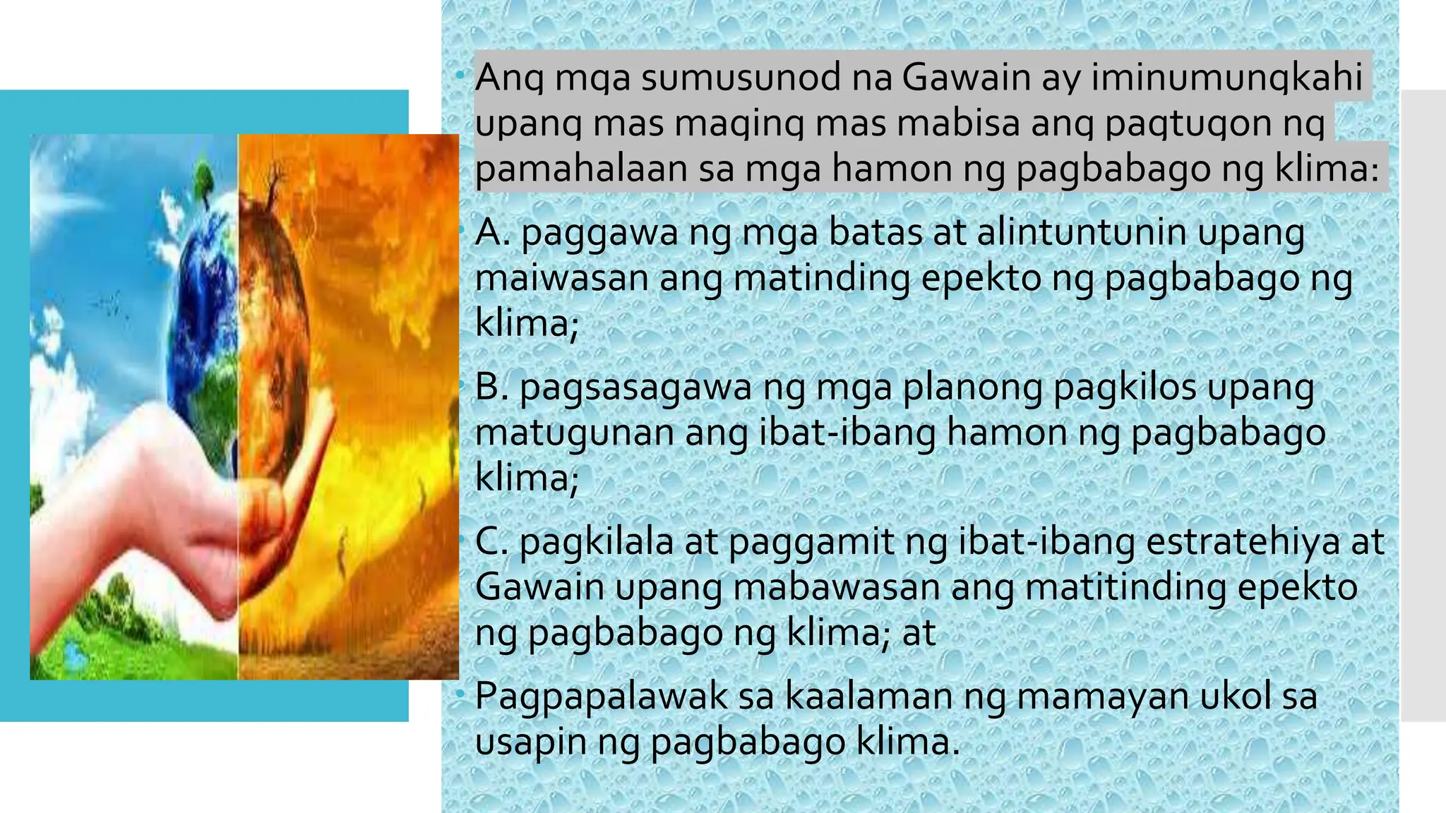 Ibat-Ibang Dimensyon sa Pagbabago ng Klima.pptx