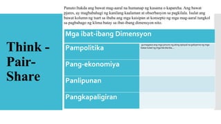 Ibat-Ibang Dimensyon sa Pagbabago ng Klima.pptx
