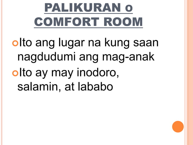 IBA'T IBANG BAHAGI NG TAHANAN | PPTX
