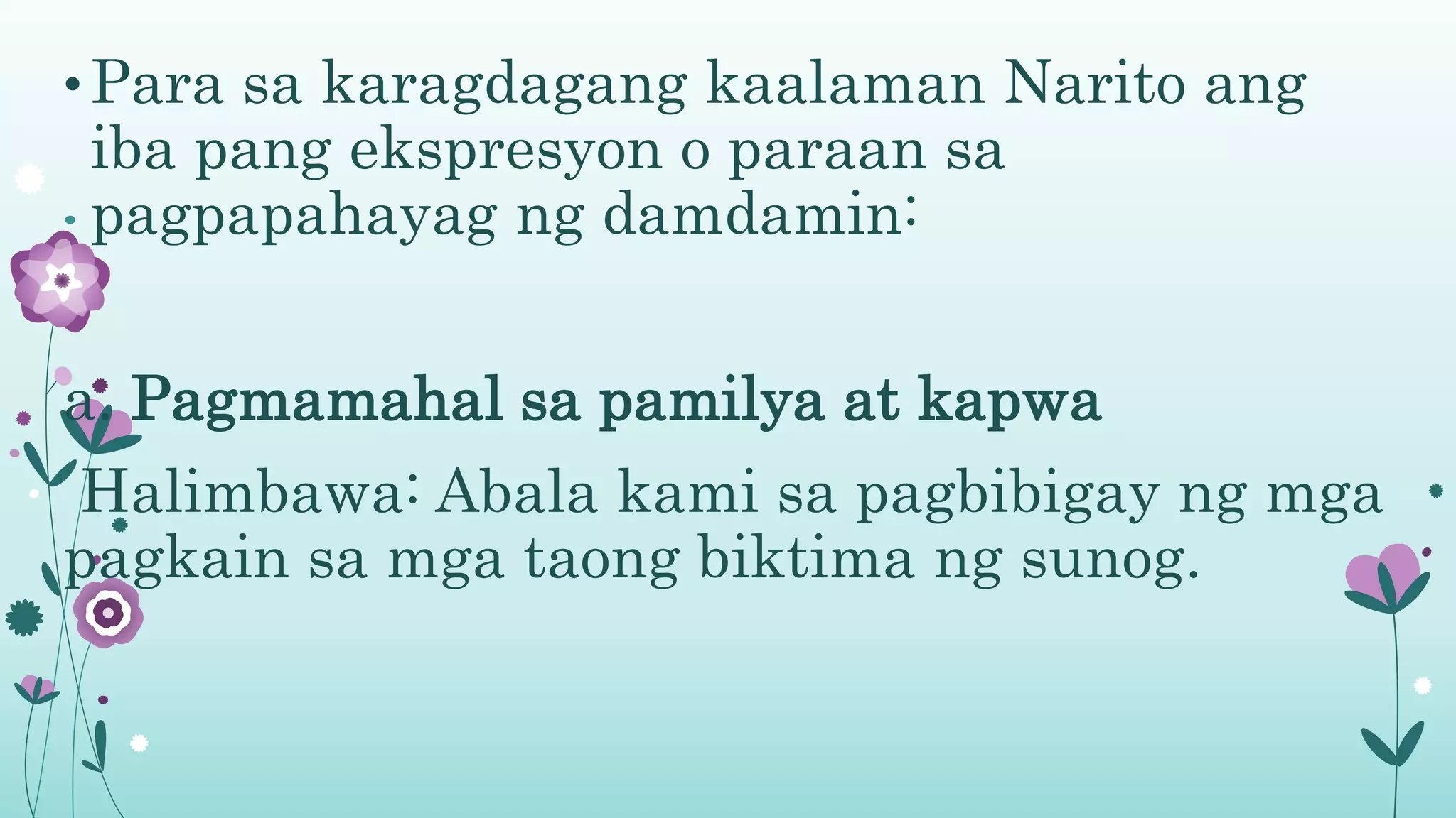 Iba’t ibang Ekspresyon sa Pagpapahayag ng Damdamin.pptx