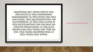 IBA’T IBANG EPEKTO NG IMPLASYON.pptx