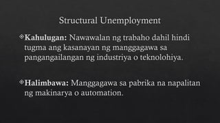 Iba't Ibang Klase Ng Unemployment (Kawalan Ng.pptx