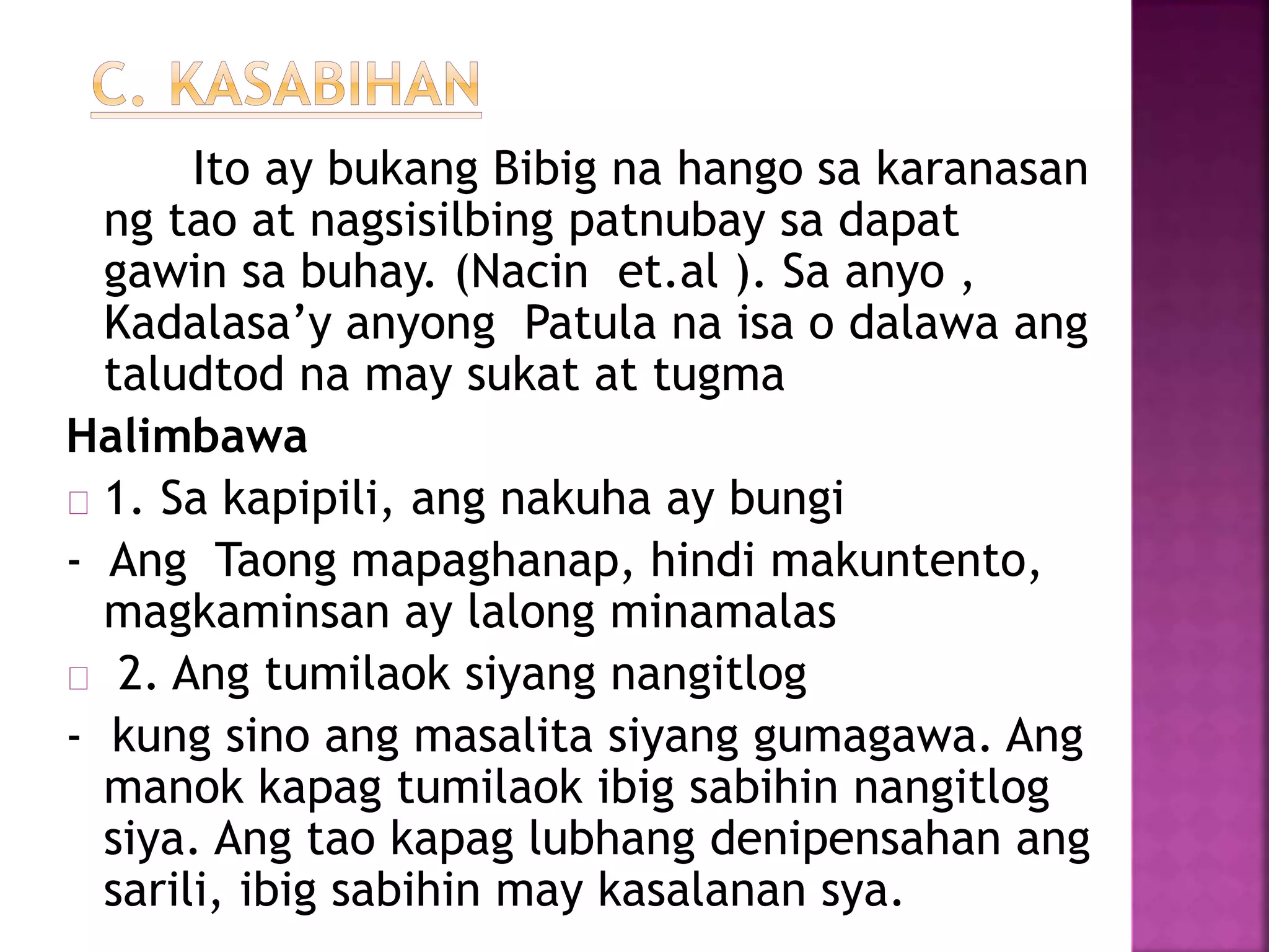 Iba’t ibang mga matalinghagang salita | PPTX