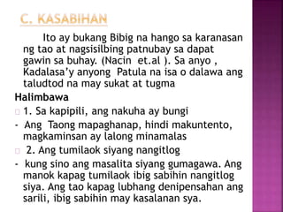 Iba’t ibang mga matalinghagang salita | PPTX