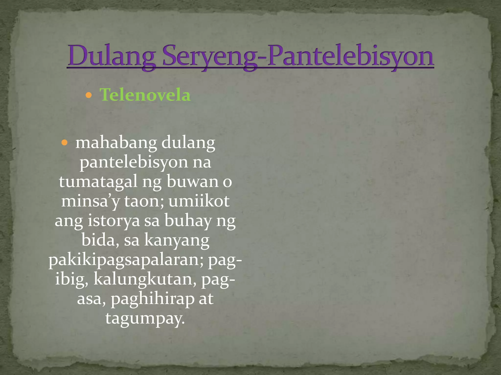 Iba’t ibang palabas sa telebisyon | PPTX