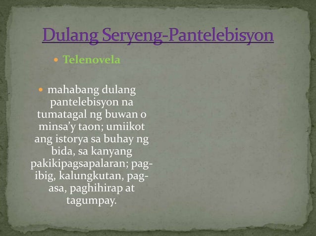 Iba’t ibang palabas sa telebisyon | PPTX