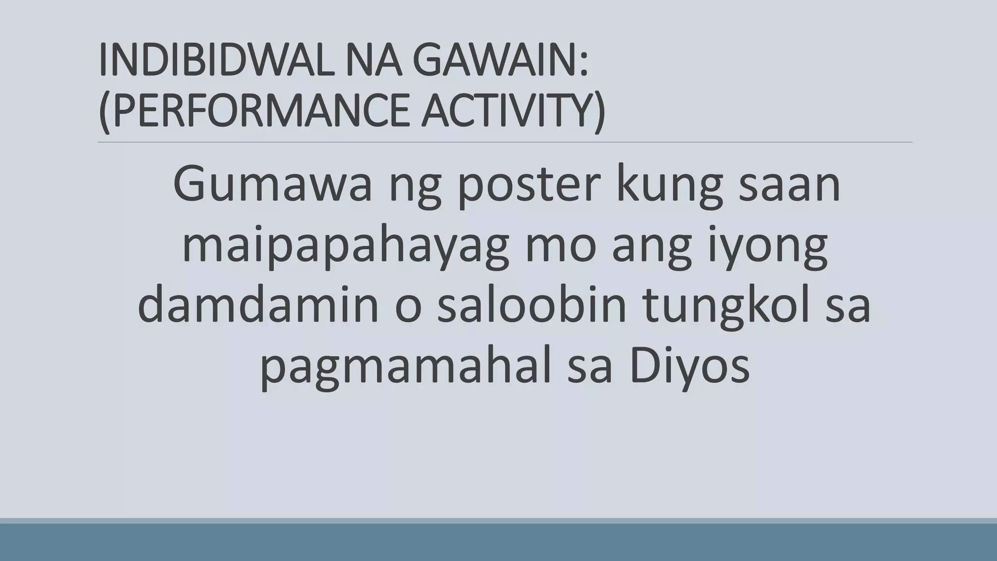 Iba't ibang paraan ng pagmamahal sa diyos ESP 10.pptx