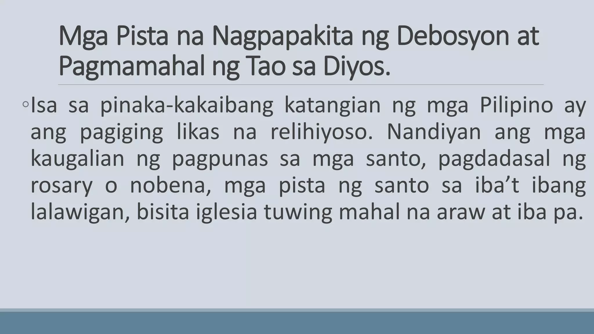 Iba't ibang paraan ng pagmamahal sa diyos ESP 10.pptx