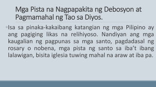 Iba't ibang paraan ng pagmamahal sa diyos ESP 10.pptx