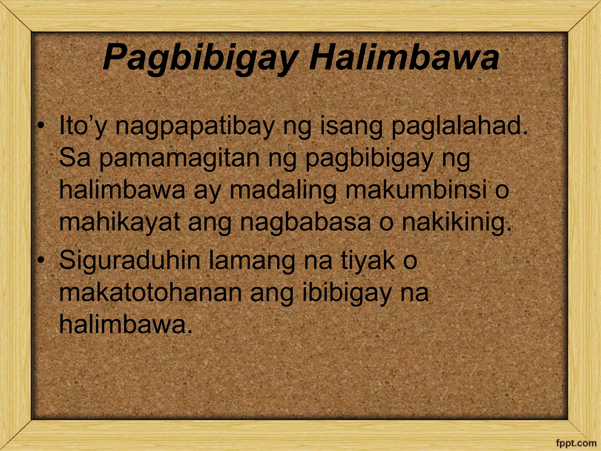Iba't ibang paraan ng pagpapahayag | PPT