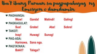 IBA'T IBANG PARAAN SA PAGPAPAHAYAG NG EMOSYON O DAMDAMIN-Q3.pptx