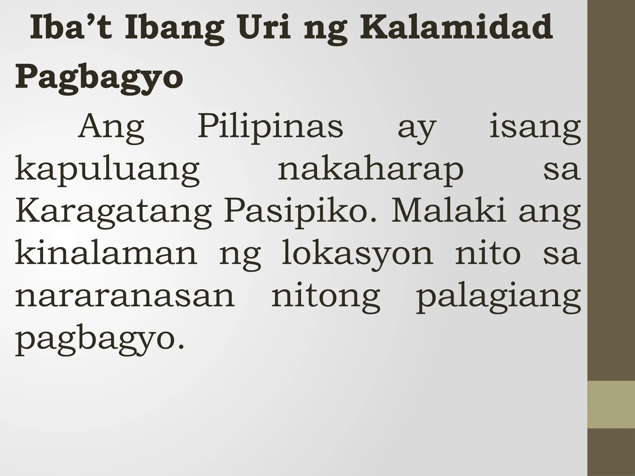Ang ibat ibang uri ng kalamidad sa bansa.pptx