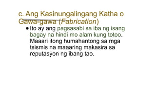 IBA'T IBANG URI NG KASINUNGALINGAN NG TAO.pptx