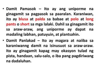 Iba’t – ibang uri ng kasuotan | PPTX