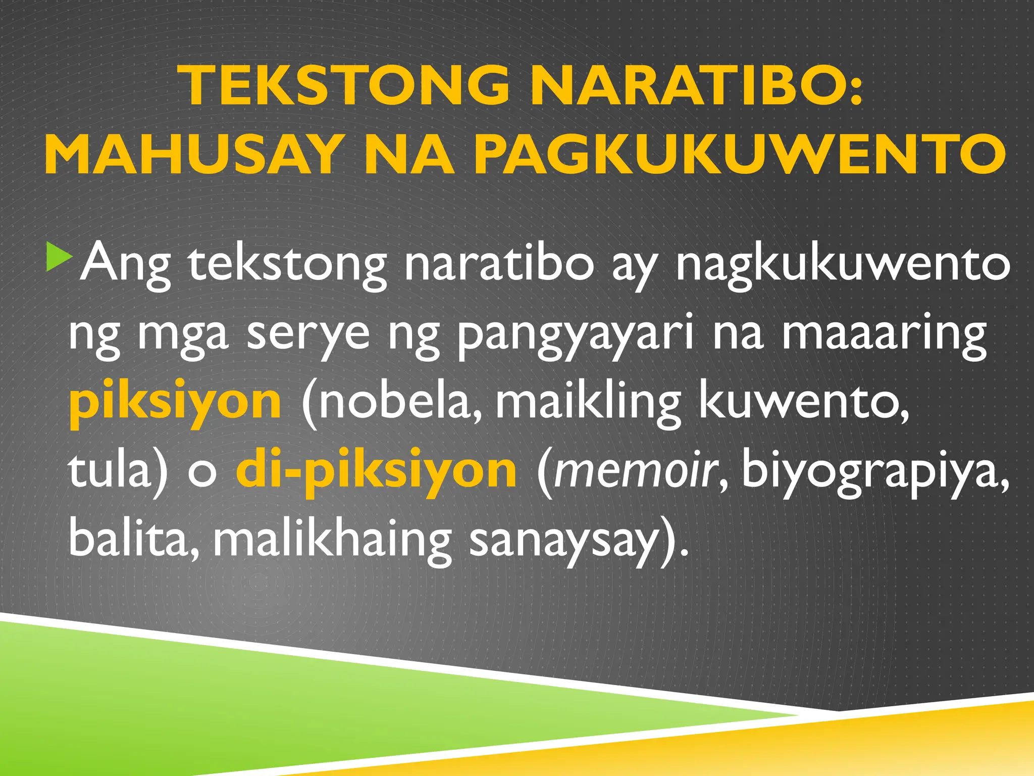 Iba't ibang uri ng teksto tekstong impormatibo, | PPTX