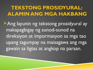 Iba't ibang uri ng teksto tekstong impormatibo, | PPTX